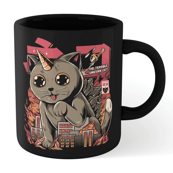 Ilustrata Catzilla Mug - Black Homeware - Zavvi UK