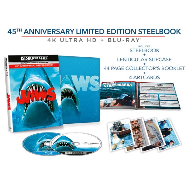 Jaws - Zavvi Exclusive 4K Ultra HD Collector's Edition Steelbook (Includes 2D Blu-ray) 4K - Zavvi UK