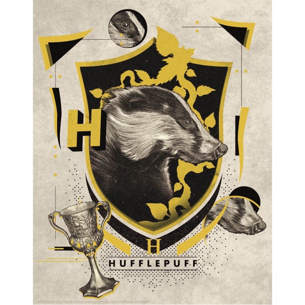 Harry Potter Art Print : Hufflepuff Crest - IWOOT UK