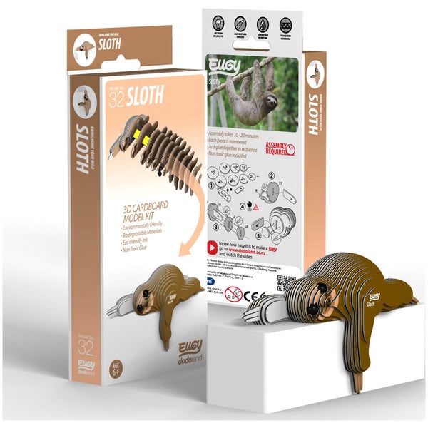 EUGY Sloth 3D Craft Kit - IWOOT UK
