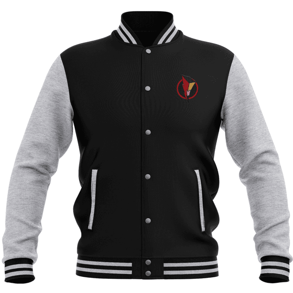 Power Rangers Bolt Patch Varsity Jacket - Schwarz / Grau Clothing ...