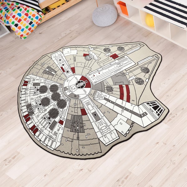 Star Wars Millennium Falcon Rug - 59 Inch x 79 Inch Homeware - Zavvi UK