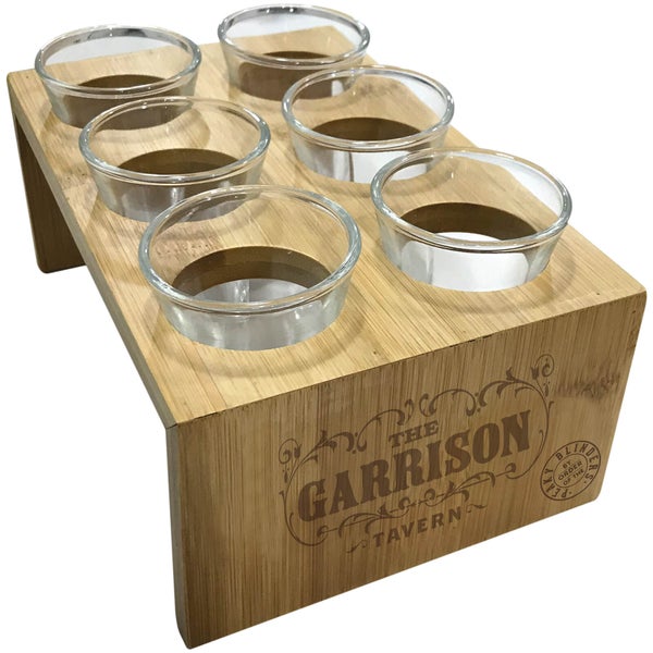 Peaky Blinders Garrison Wooden Shot Glass Set Traditional Gifts - Zavvi UK