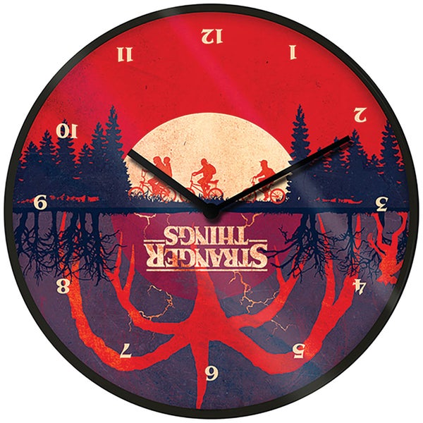 Stranger Things Upside Down Clock 10 Inch Traditional Gifts - Zavvi UK