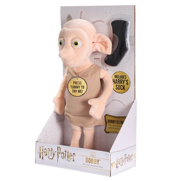 Noble Collection Harry Potter Dobby Interactive Plush Merchandise ...
