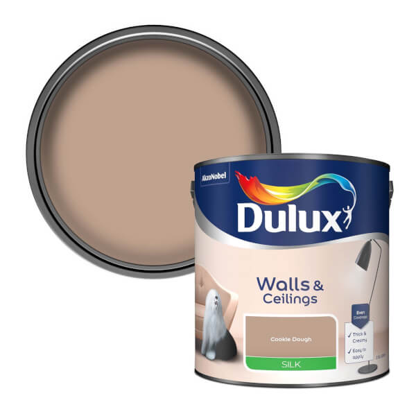 Offer Homebase Dulux Cookie Dough - Silk Emulsion Paint