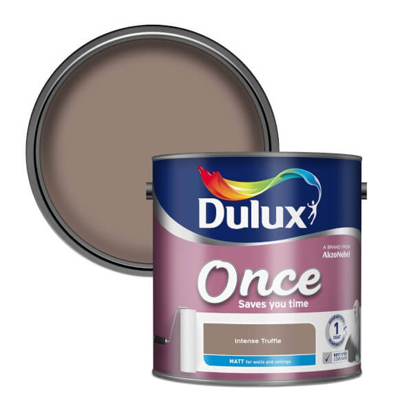 Dulux Once Intense Truffle - Matt Paint - 2.5L | Homebase