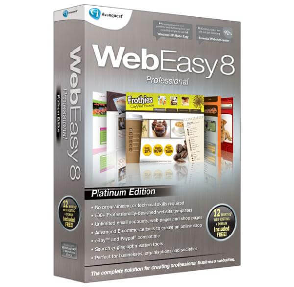 WebEasy 8 Professional - Platinum Edition (MINI BOX) - IWOOT UK