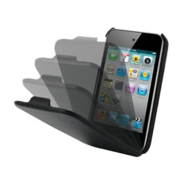 Exspect Hard Leather Flip Case for New iPod Touch 4th Gen - Black ...