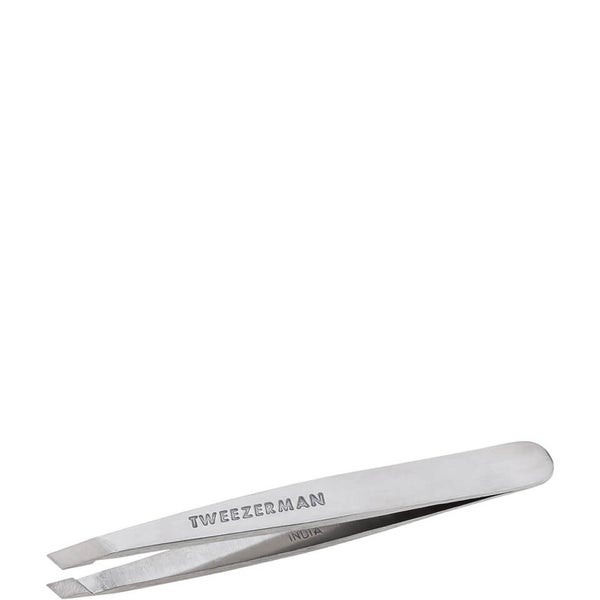 Tweezerman Mini Slant Tweezer - Classic Stainless - LOOKFANTASTIC