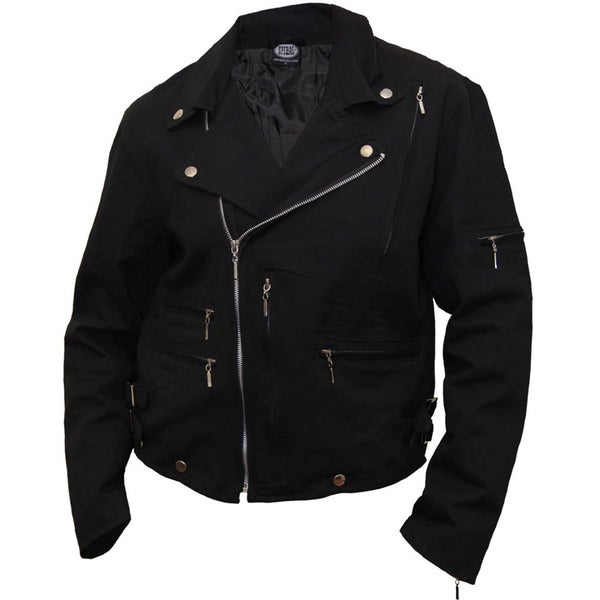 Spiral Men's DEATH RE-RIPPED Lined Biker Jacket - Black Mens Clothing ...