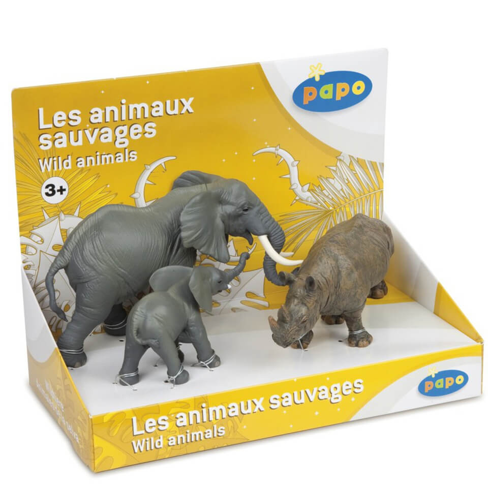 Papo Wild Animal Kingdom: Display Box Wild Animals 3 (3 Figurines) Toys ...