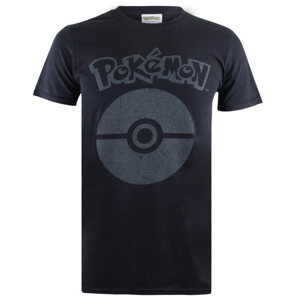 Pokémon Men's Pokeball Symbol T-Shirt - Black Merchandise - Zavvi UK