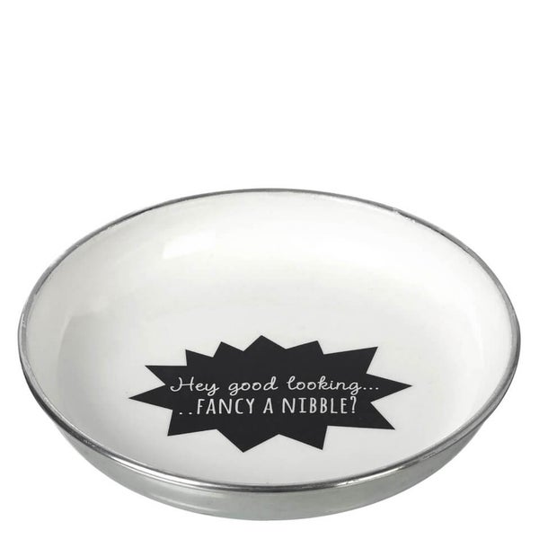 Parlane 'Nibble' Aluminium Bowl - White/ Black (21cm) - IWOOT UK