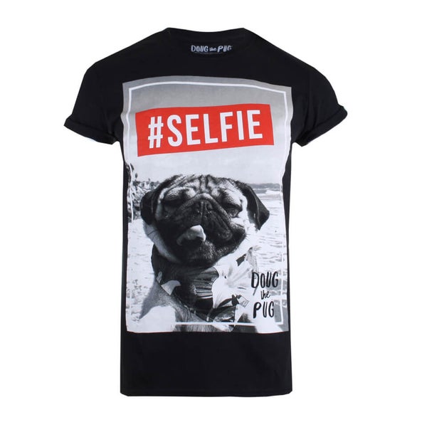 Doug The Pug Women's Selfie T-Shirt - Black Merchandise - Zavvi UK