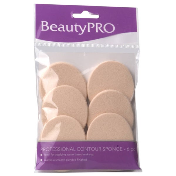 BeautyPro Small Contour Sponge Oval 6Pk - LOOKFANTASTIC