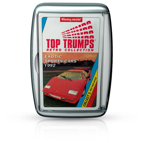 Top Trumps Card Game - Exotic Sports Cars Retro Edition - IWOOT UK