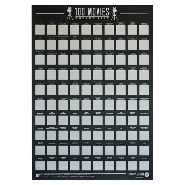 100 Movies Bucket List Poster - IWOOT UK
