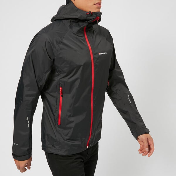 Montane Men's Atomic Jacket - Black/Alpine Red | TheHut.com