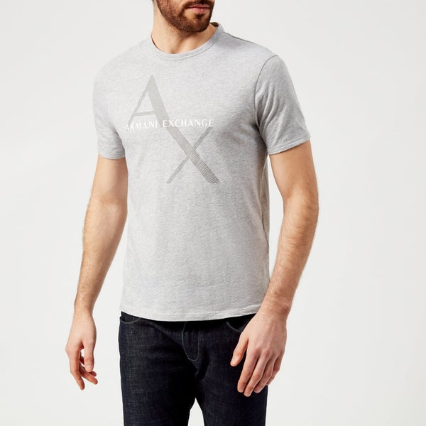 Armani Exchange Men's Ax Logo Reg Fit T-Shirt - Grey | TheHut.com