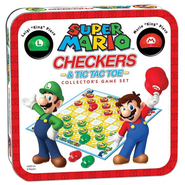Super Mario Collector's Checkers Board Game Toys - Zavvi US