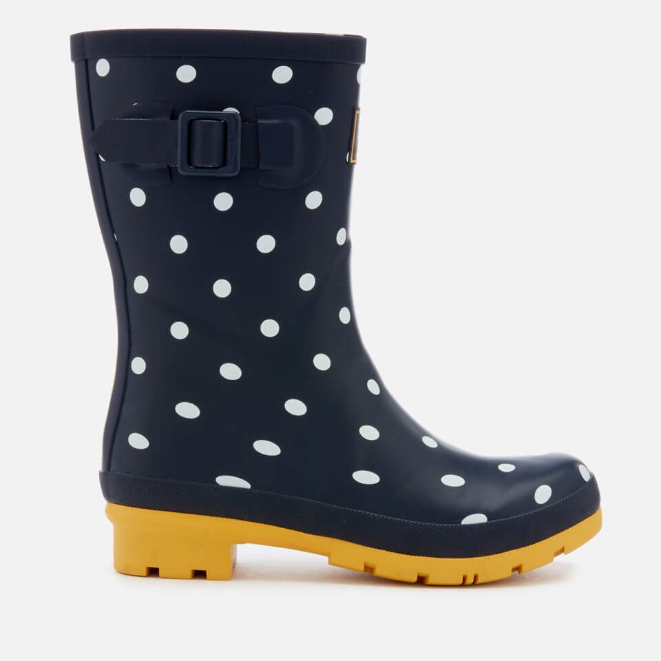 Joules Women's Molly Mid Height Wellies - French Navy Spot | TheHut.com