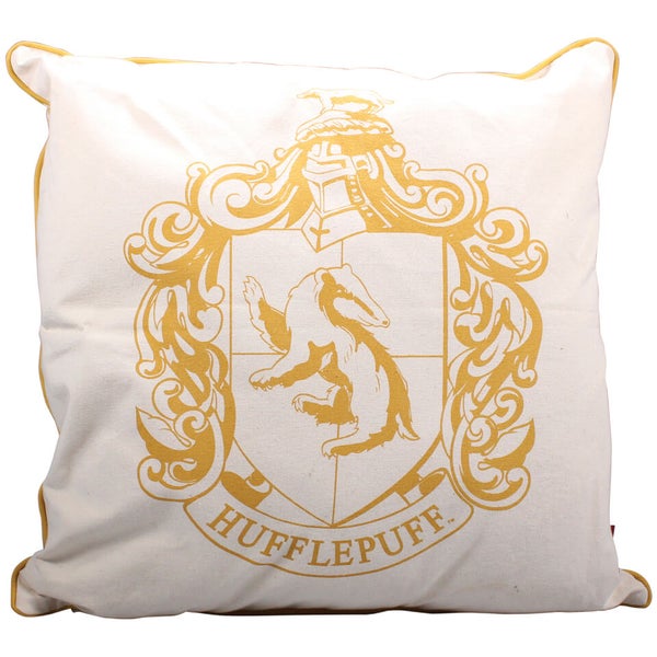 Harry Potter Hufflepuff Crest Filled Cushion Homeware - Zavvi UK