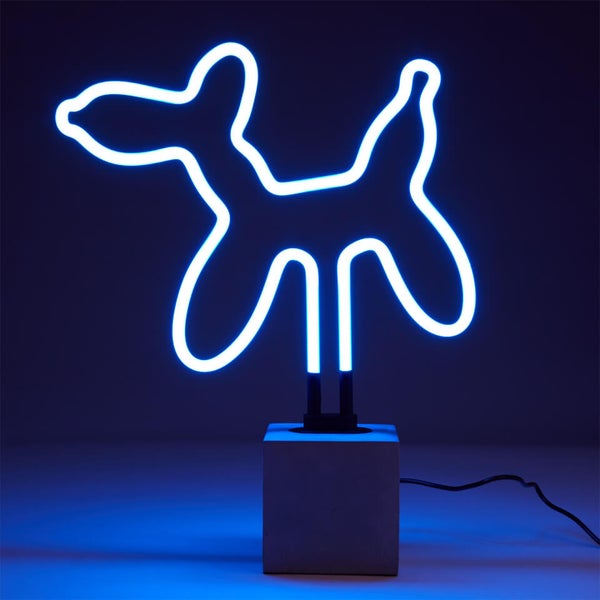 Exclusive Balloon Dog Neon Light - Concrete Base - IWOOT UK