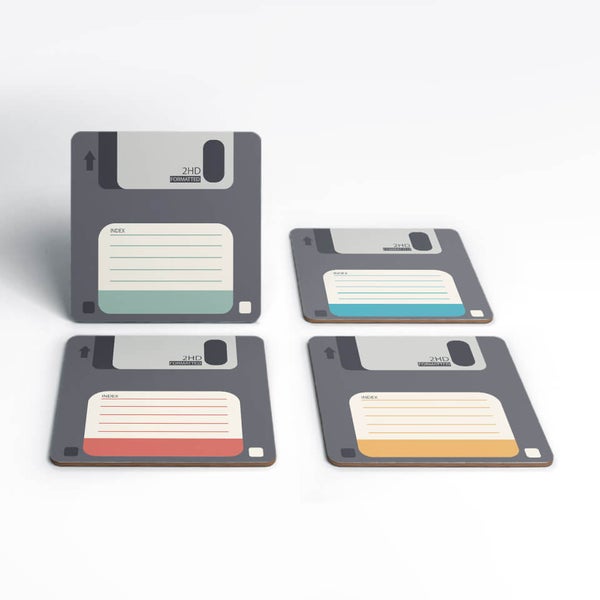 Floppy Disk Coaster Set - IWOOT UK