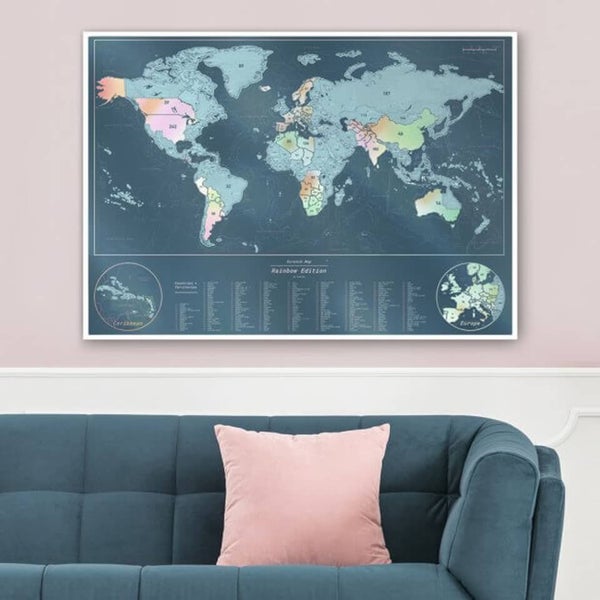 Scratch Map - Rainbow Edition - IWOOT UK