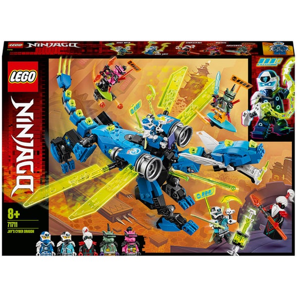 LEGO NINJAGO: Jay's Cyber Dragon Mech Toy Action Figure (71711) Toys ...