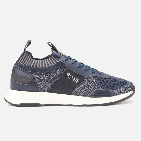 BOSS Hugo Boss Men's Titanium Runn Knitted Running Style Trainers ...