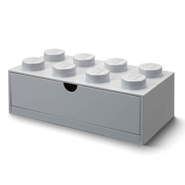 LEGO Storage Desk Drawer 8 - Grey - IWOOT UK