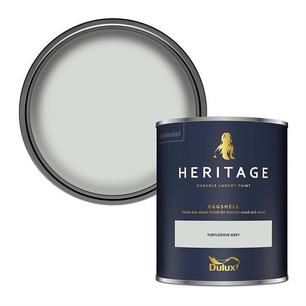 Dulux Heritage Eggshell Paint Turtle Dove Grey - 750ml | Homebase