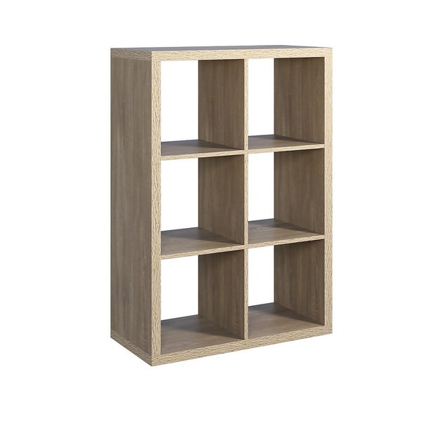 Offer Homebase Clever Cube 3x2 Storage Unit Sanoma Oak