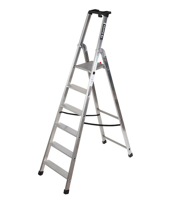 Quadra Platform Step Ladder - 6 Tread | Homebase