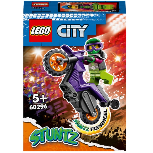 LEGO City: Stuntz Wheelie Stunt Bike Toy Motorbike Set (60296) - IWOOT UK
