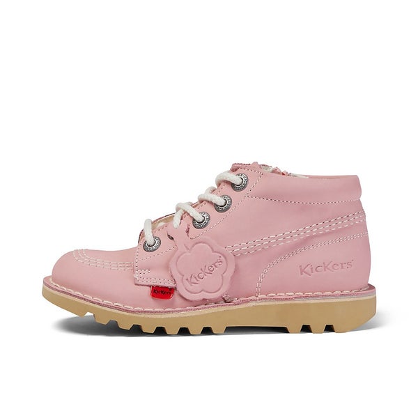 Junior Unisex Kick Hi Zip Nubuck Light pink | Kickers