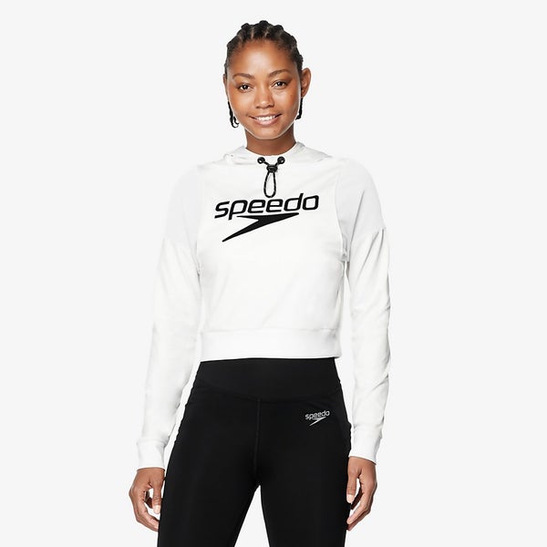 Speedo Logo Cropped Mesh Inset Hoodie | Speedo USA