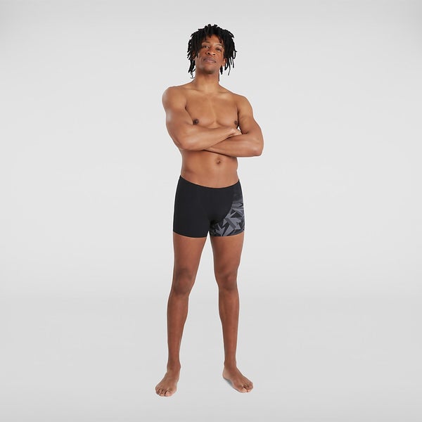 Men's Allover V-Cut Aquashort Black/Grey | Speedo