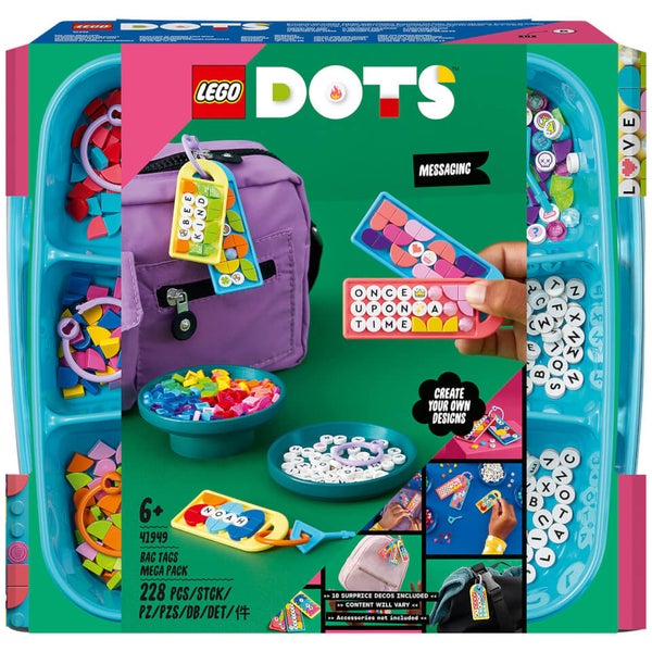LEGO DOTS: Bag Tags Mega Pack Messaging 5 in 1 Craft Set (41949) - IWOOT UK