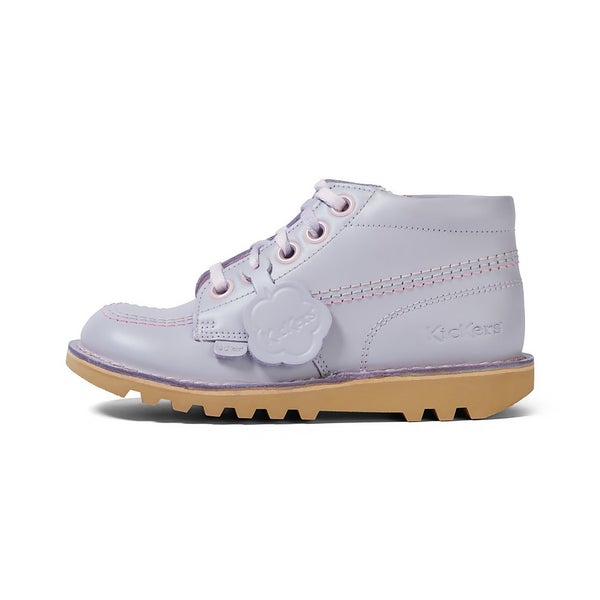 Junior Girls Kick Hi Leather Lilac | Kickers