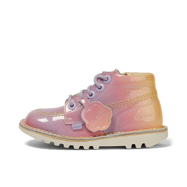 Infant Girls Kick Hi Sunrise Leather Pink | Kickers