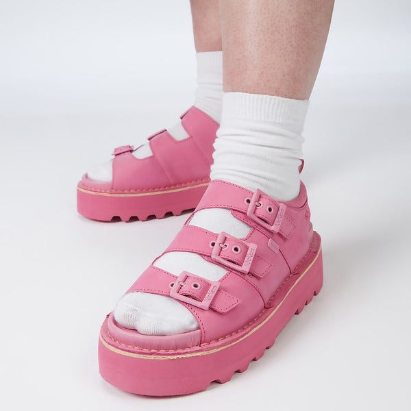 Adult Women's Knox Lo Buckle Leather Pink | Kickers