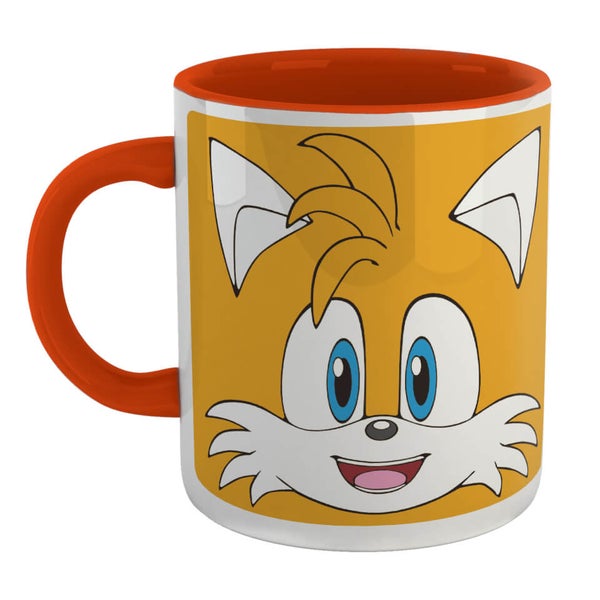 Sonic The Hedgehog Tails Face Mug Orange Homeware Zavvi Uk