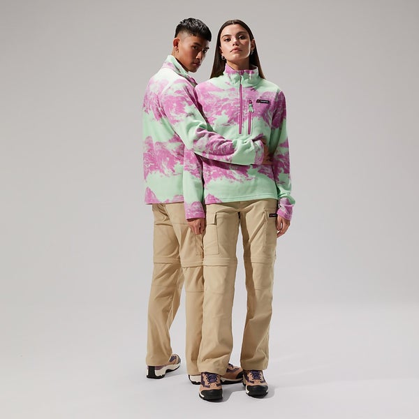 Unisex Prism Print Trango Half-zip Fleece - Light Green/Purple | Berghaus