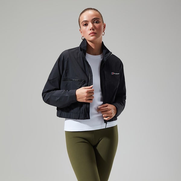 Women's Urban Cropped Co-ord Wind Jacket in Black | Berghaus