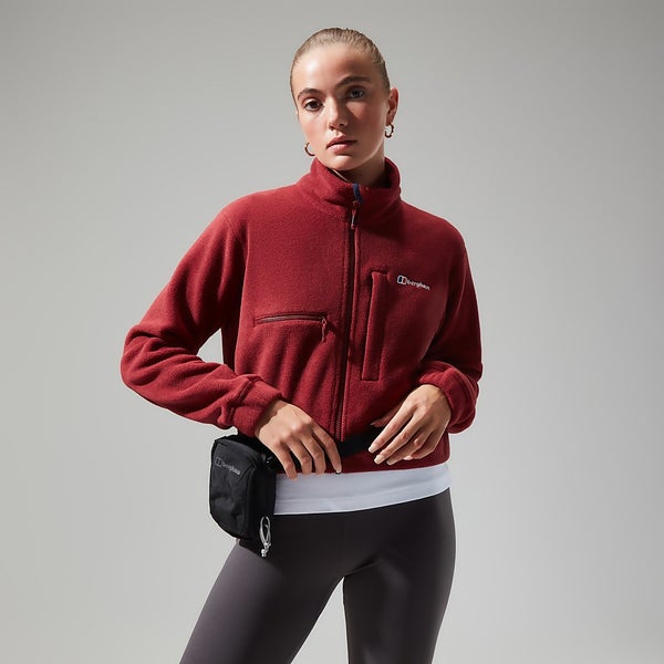 Women's Urban Cropped Co-ord Fleece Jacket in Red | Berghaus