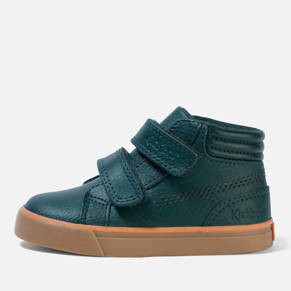 Infant Boys Tovni Hi Padded Leather Dark Green | Kickers