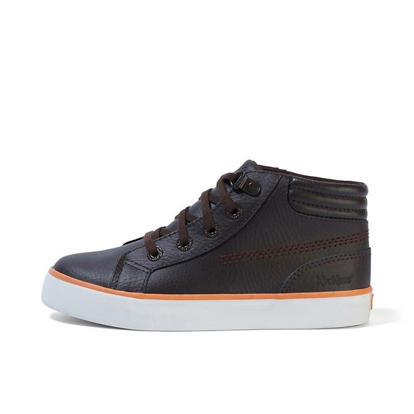 Junior Boys Tovni Hi Padded Leather Brown | Kickers
